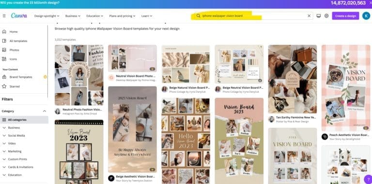 How To Make A Vision Board For Your iPhone's Wallpaper With Canva